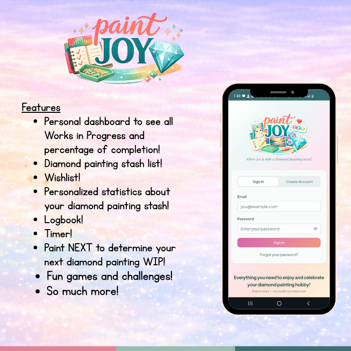 paint JOY - Diamond Painting Tracker